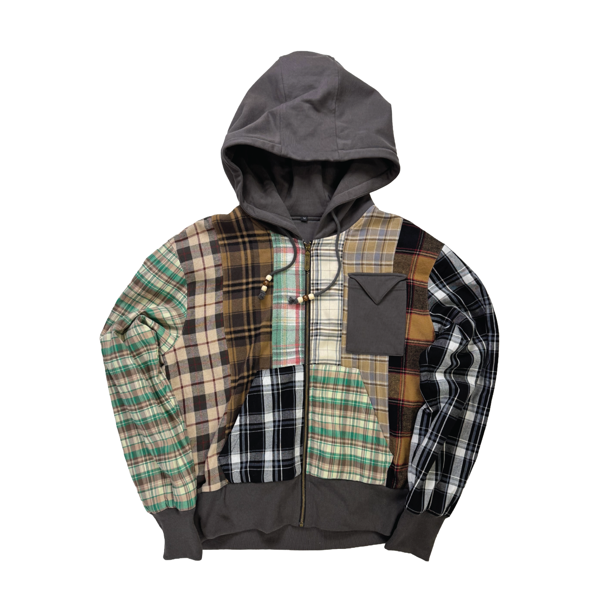 MULTI-FLANNEL ZIP GREY (sample) – Corrupt Kid